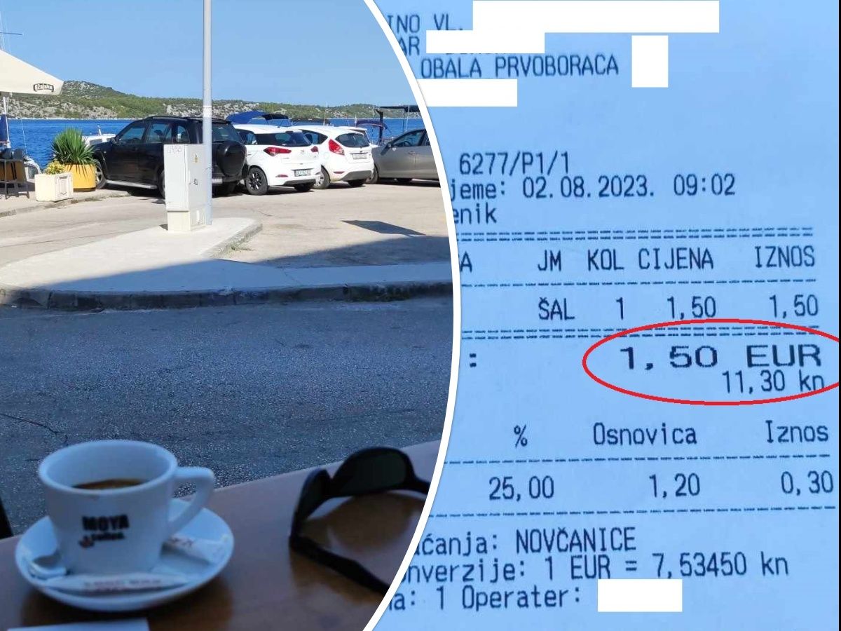 Kava u prvom redu uz more za samo 1,5 eura!
