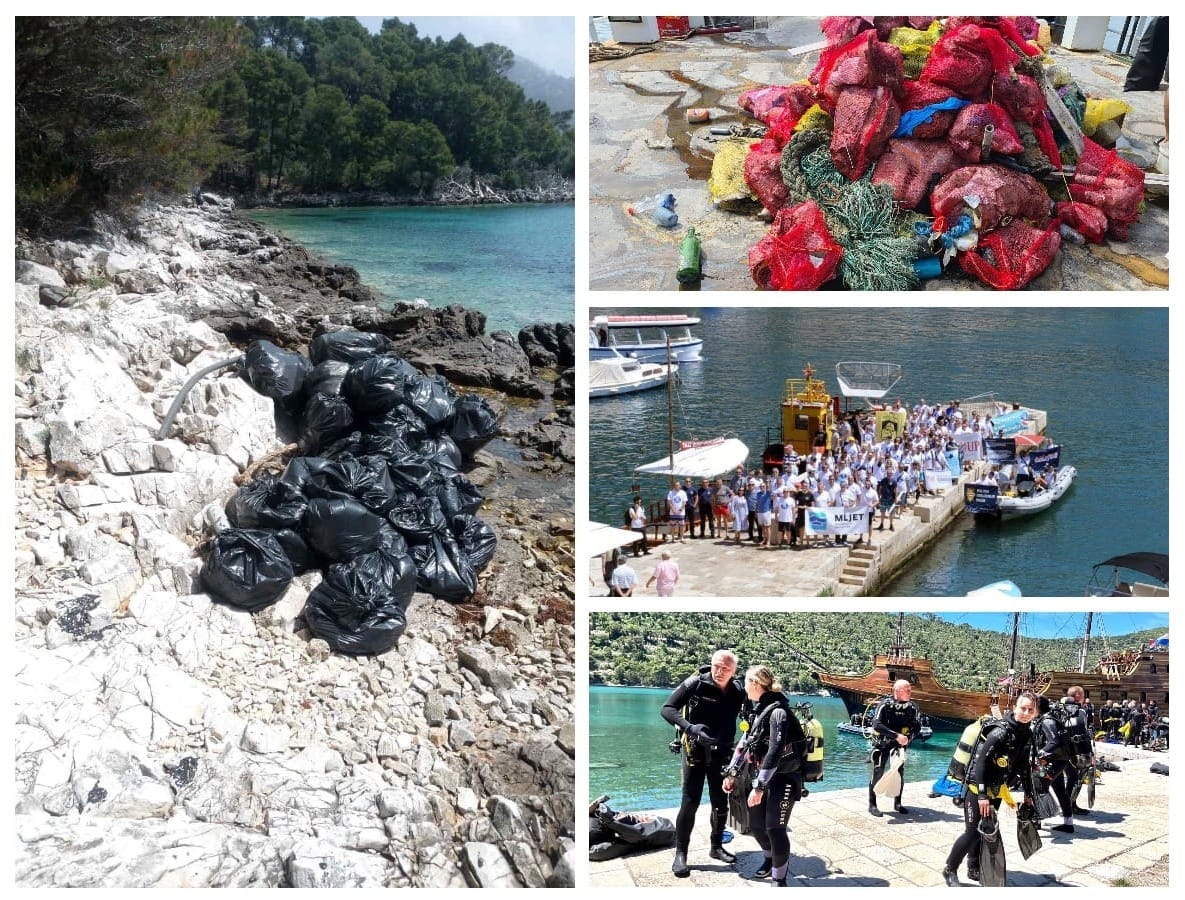 Iz podmorja otoka Jakljana, 168 ronioca izvuklo 25 m³ otpada!