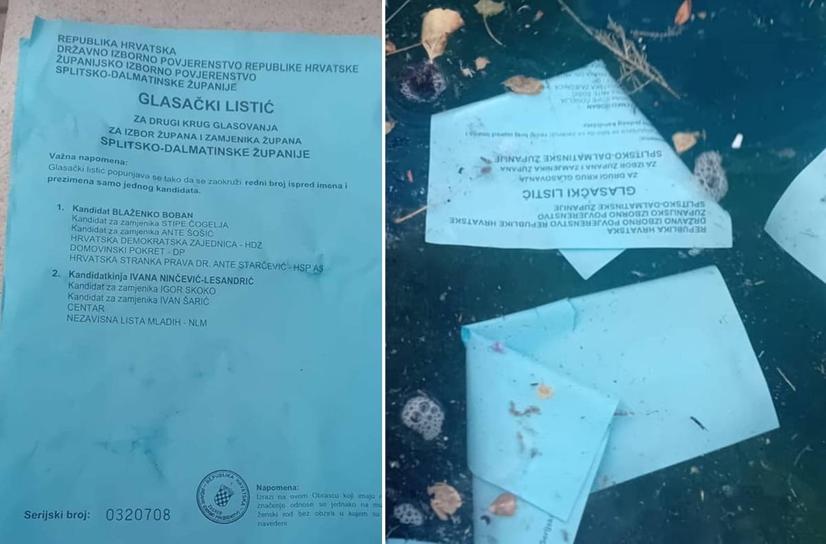 Kud plove "vaši" glasovi? Glasački listići dva dana prije izbora završili u moru kod Pučišća na ...